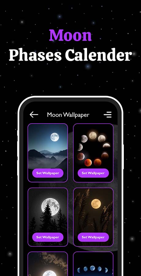 Moon Phases Calender - Lunar calendar - Check Moon Phase - Moon Phase Widget - Today Phase by ...